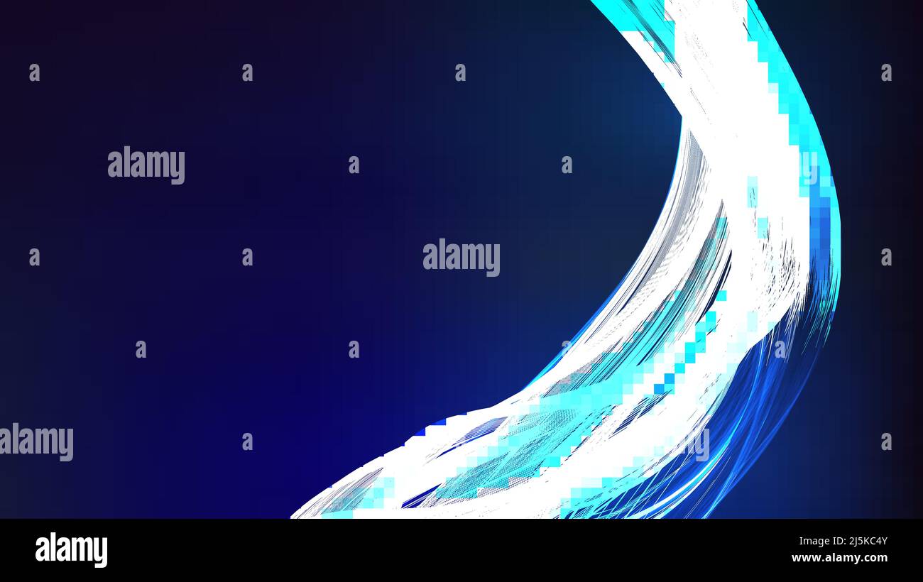 Blue wave vector technology background. Blockchain technology illustration Stock Vector Image ...