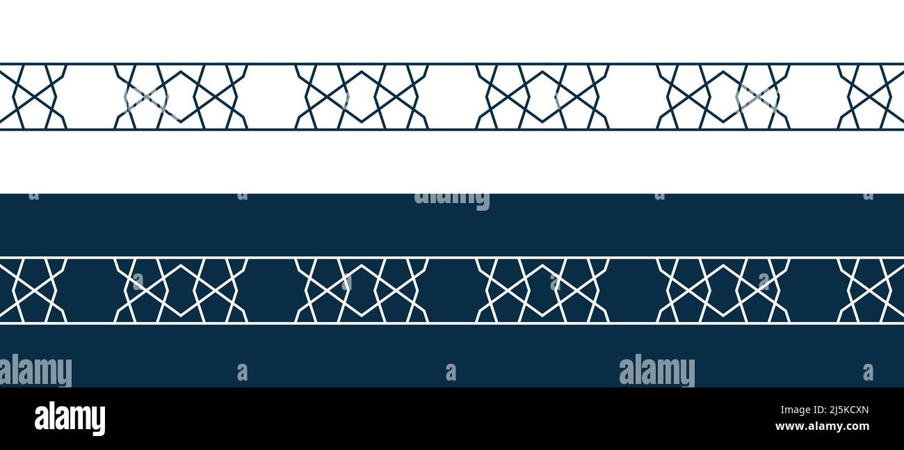 Islamic ornament pattern border for Ramadan card Stock Vector Image ...