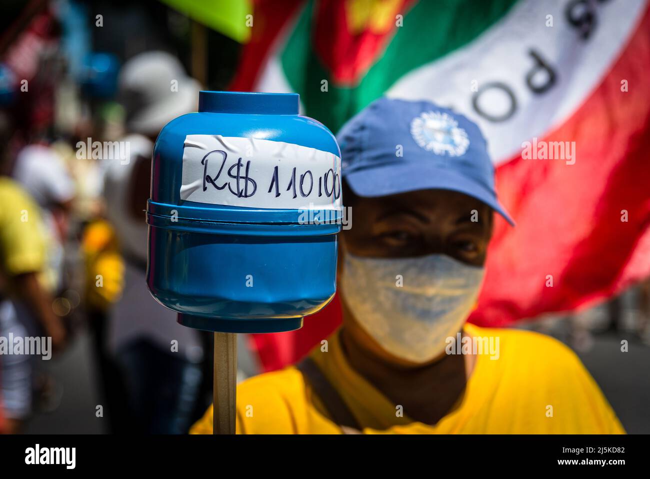 Brazilians protest with banners and posters against the government of ...