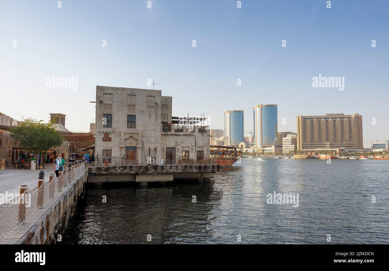DUBAI, UNITED ARAB EMIRATES - APRIL 9: Modern buildings are seen on the ...