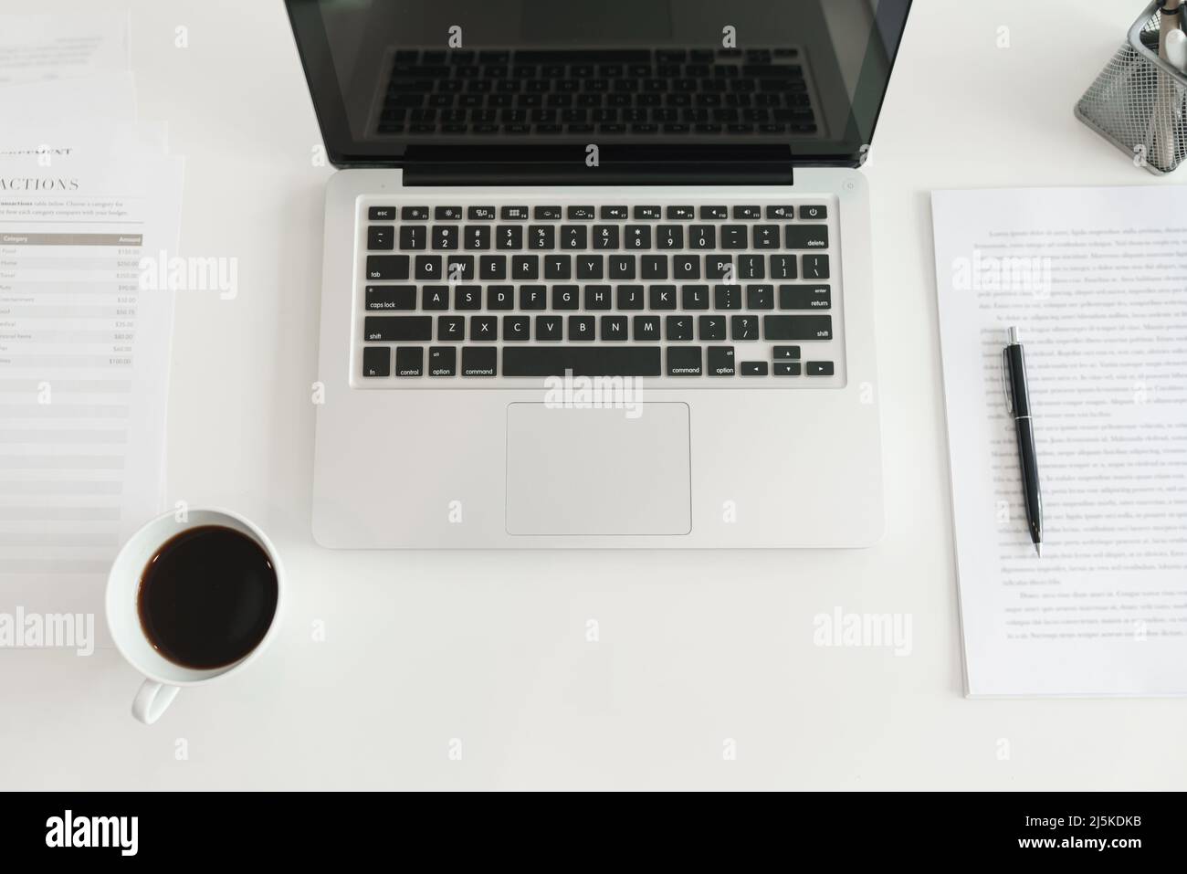 Modern office concept, Modern and simple business office desk setup ...