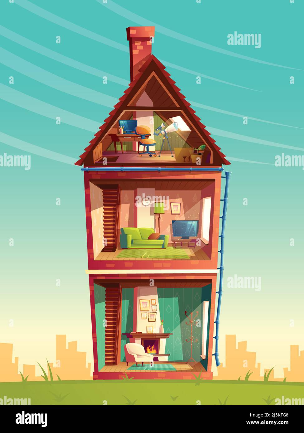 Cross section building plan hi-res stock photography and images - Alamy