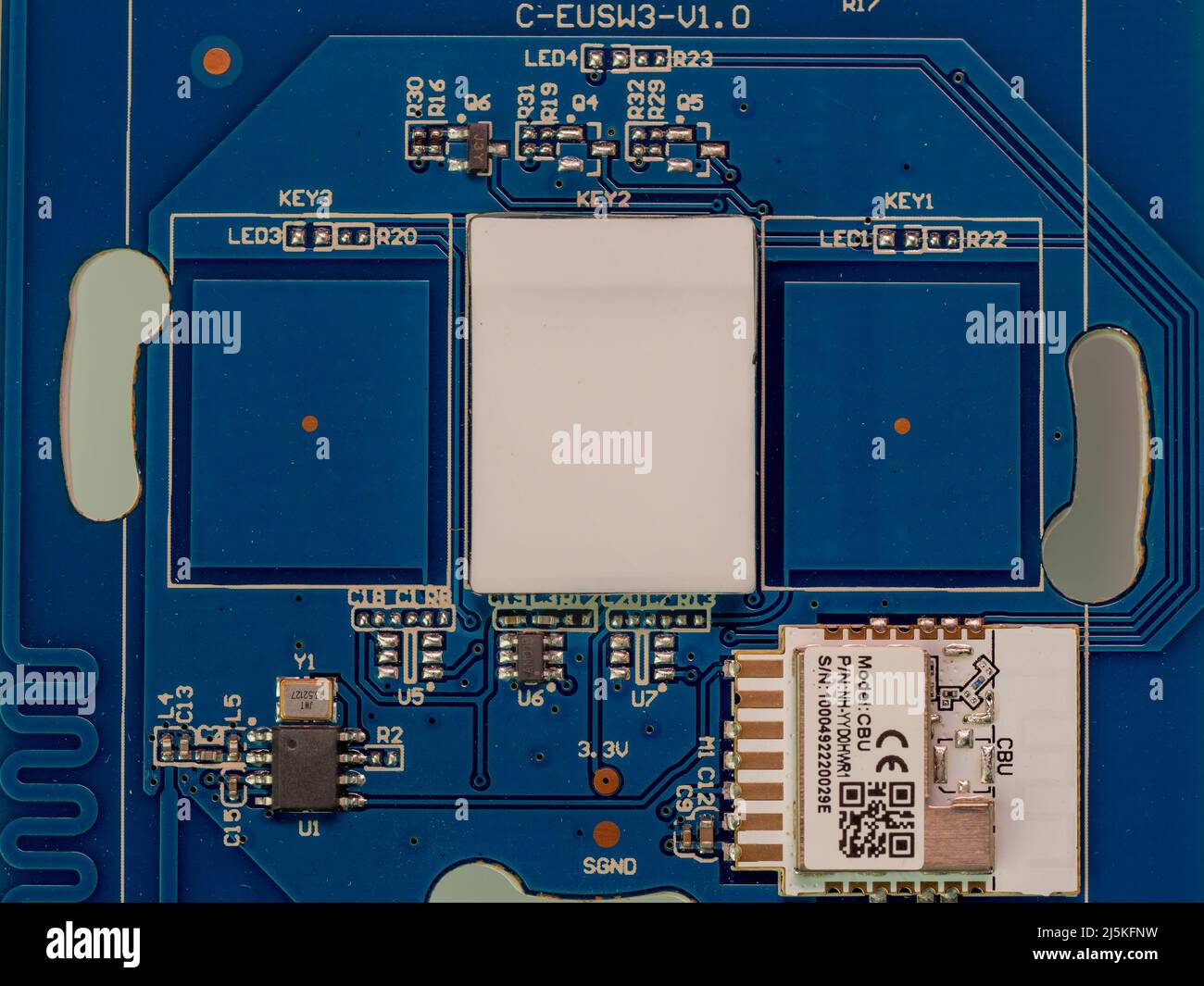 caen, france april 2022. tactile switch to turn the light on and off ...