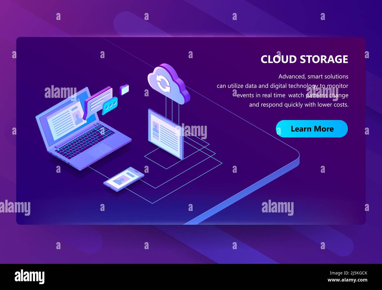 Cloud Storage Vector Illustration Of Internet Data Sharing Technology Isometric User Multimedia