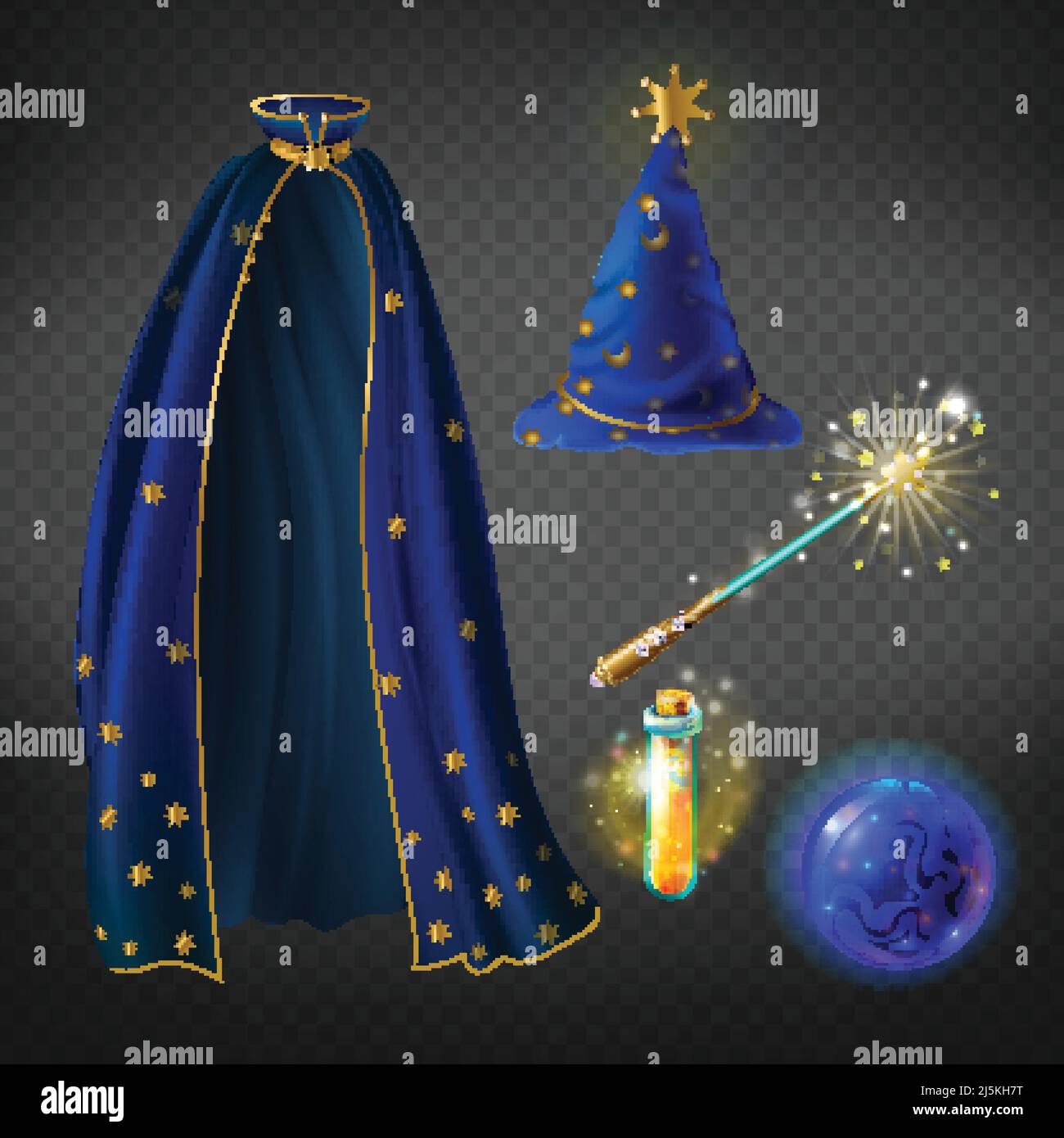 Blue wizard cloak Stock Vector Images - Alamy