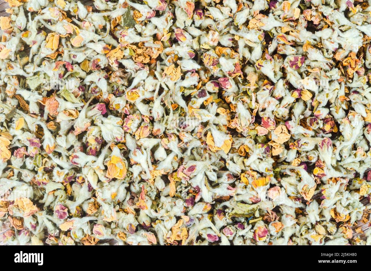 The Flower tea. Dried of apple blossom textured Stock Photo - Alamy