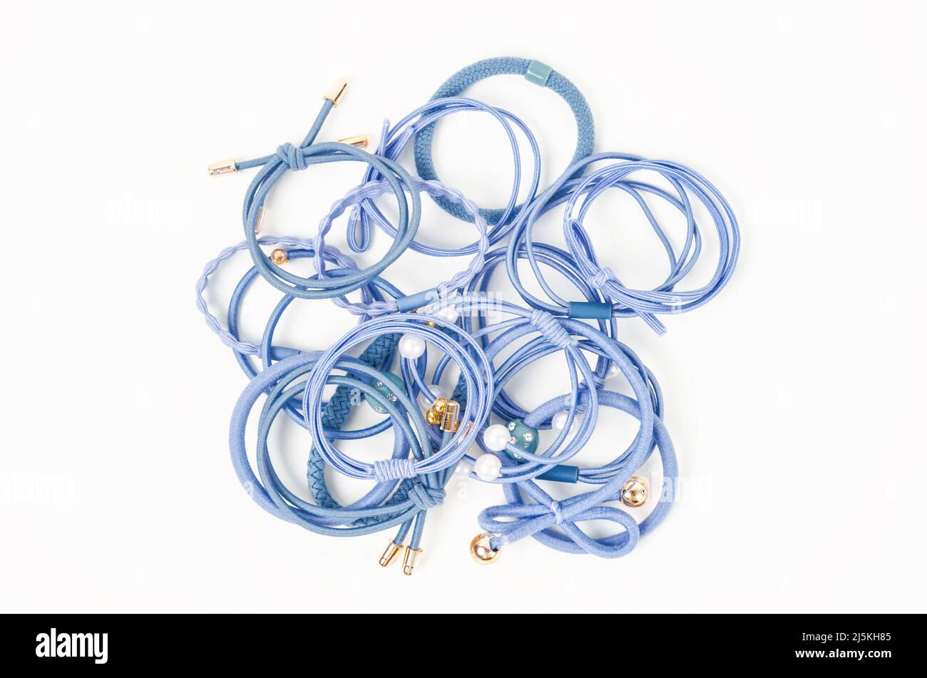 Blue and gold elastic bands hi-res stock photography and images - Alamy