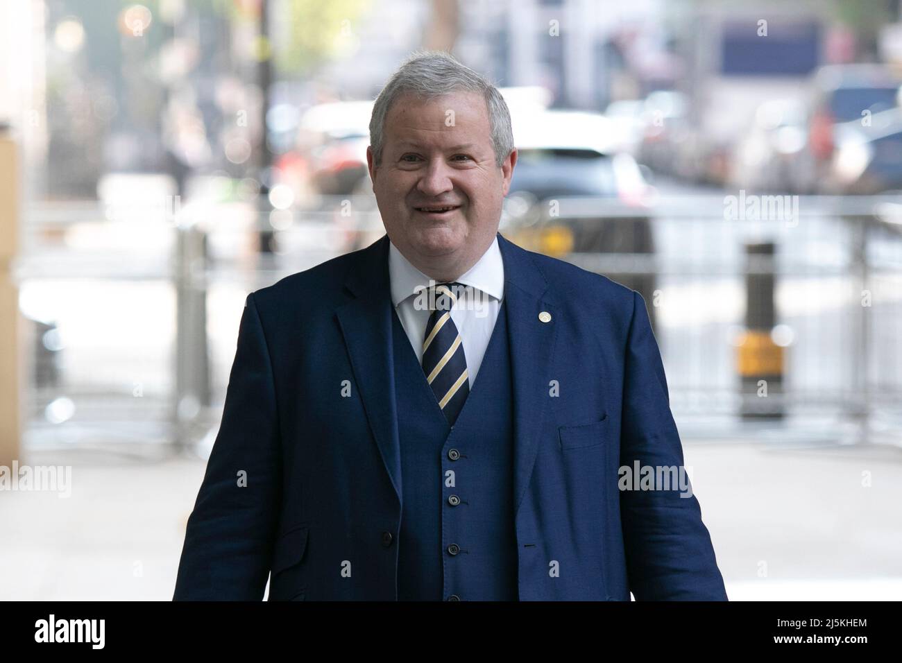 SNP Westminster leader Ian Blackford arriving at BBC Broadcast House ...