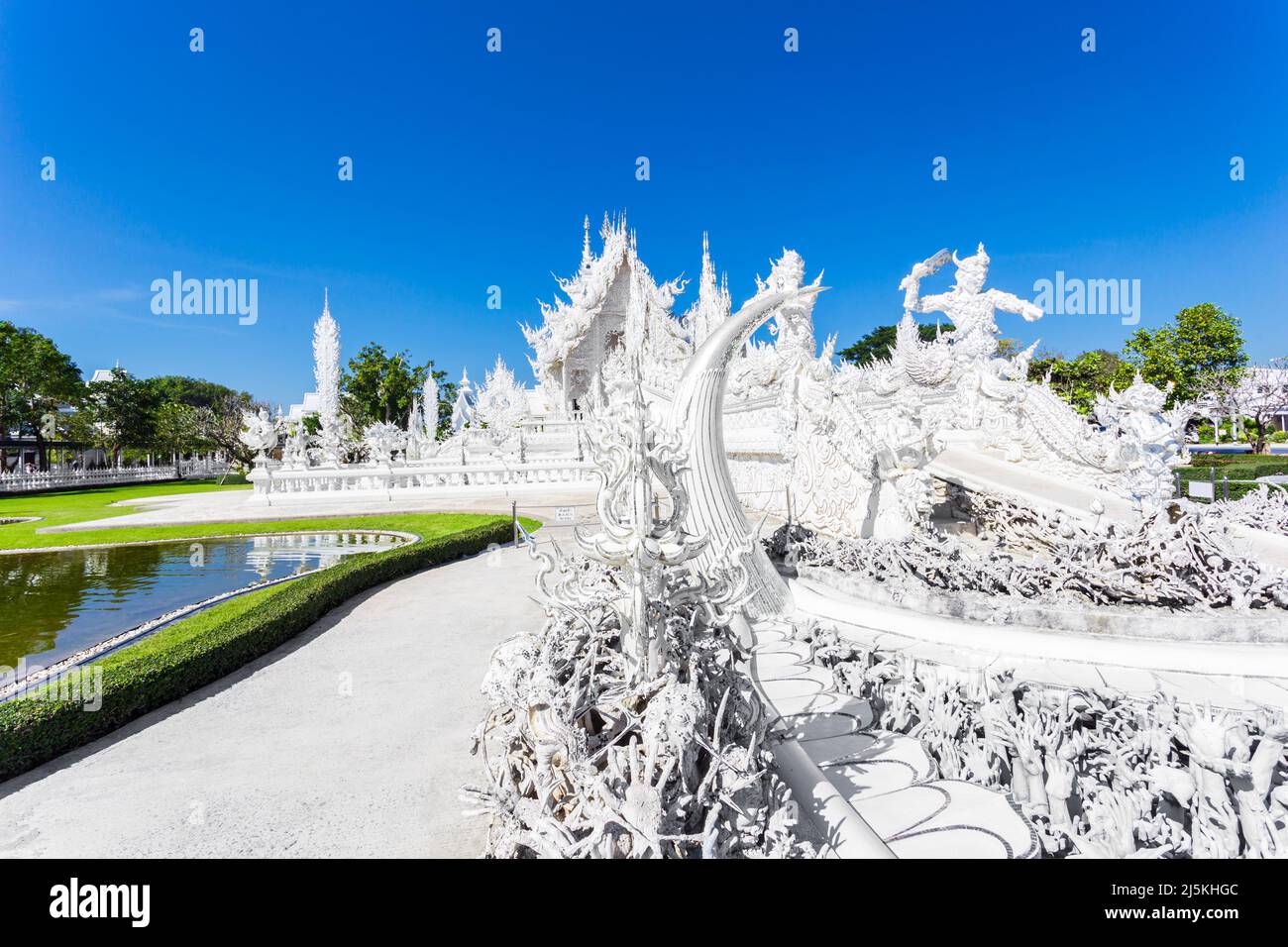 Wat Rong Khun, aka The White Temple, in Chiang Rai, Thailand Stock ...