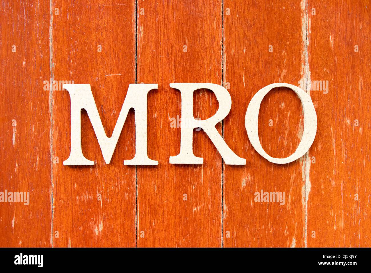 Alphabet letter in word MRO (Abbreviation of Maintenance, repair and ...