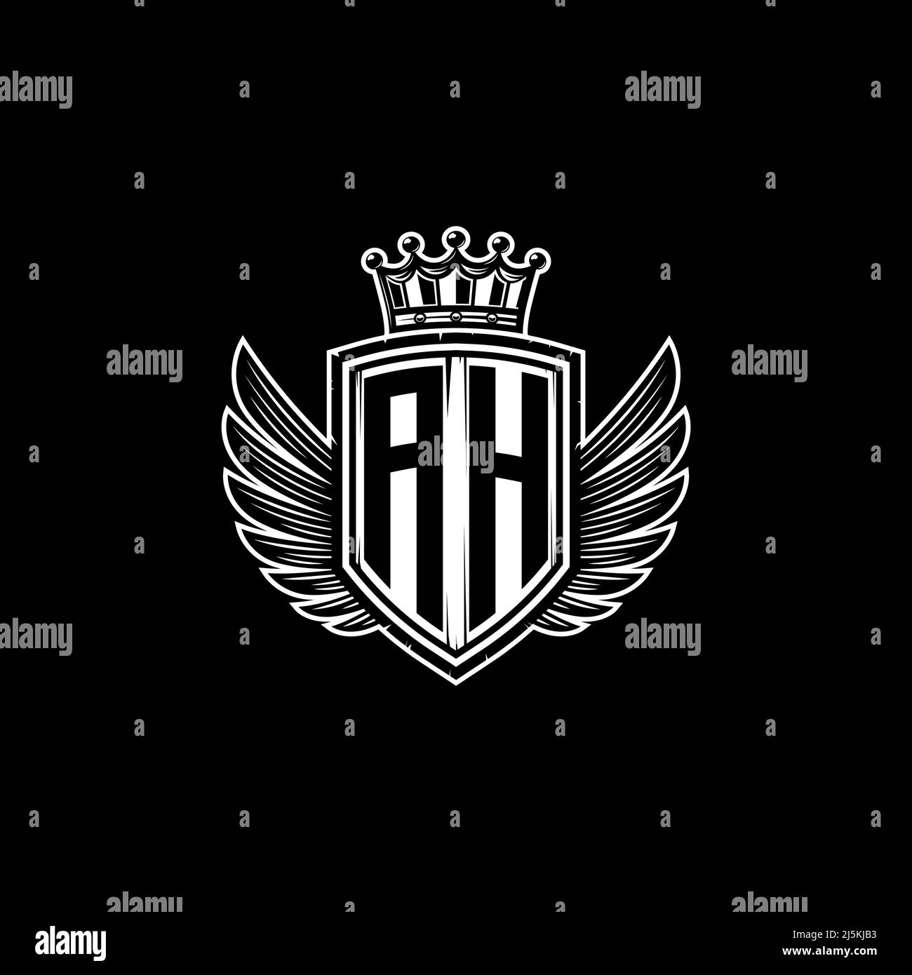 AH Monogram logo letter with Simple shield crown style design. Luxurious monogram, lion luxury ...