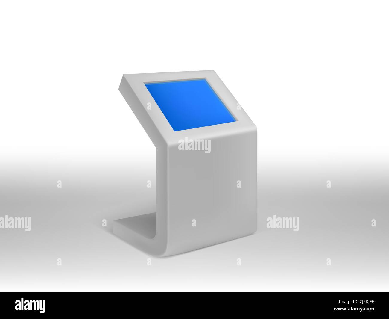 Vector 3d realistic digital informational kiosk, interactive digital ...
