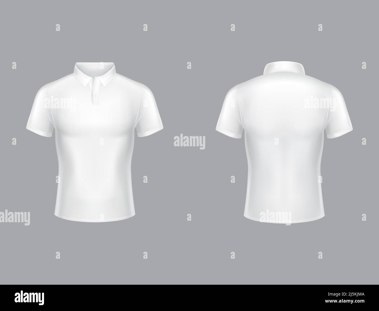 White T Shirt With Collar Template