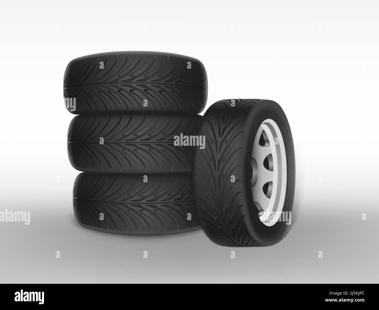 Rubber car tire side view Stock Vector Images - Alamy