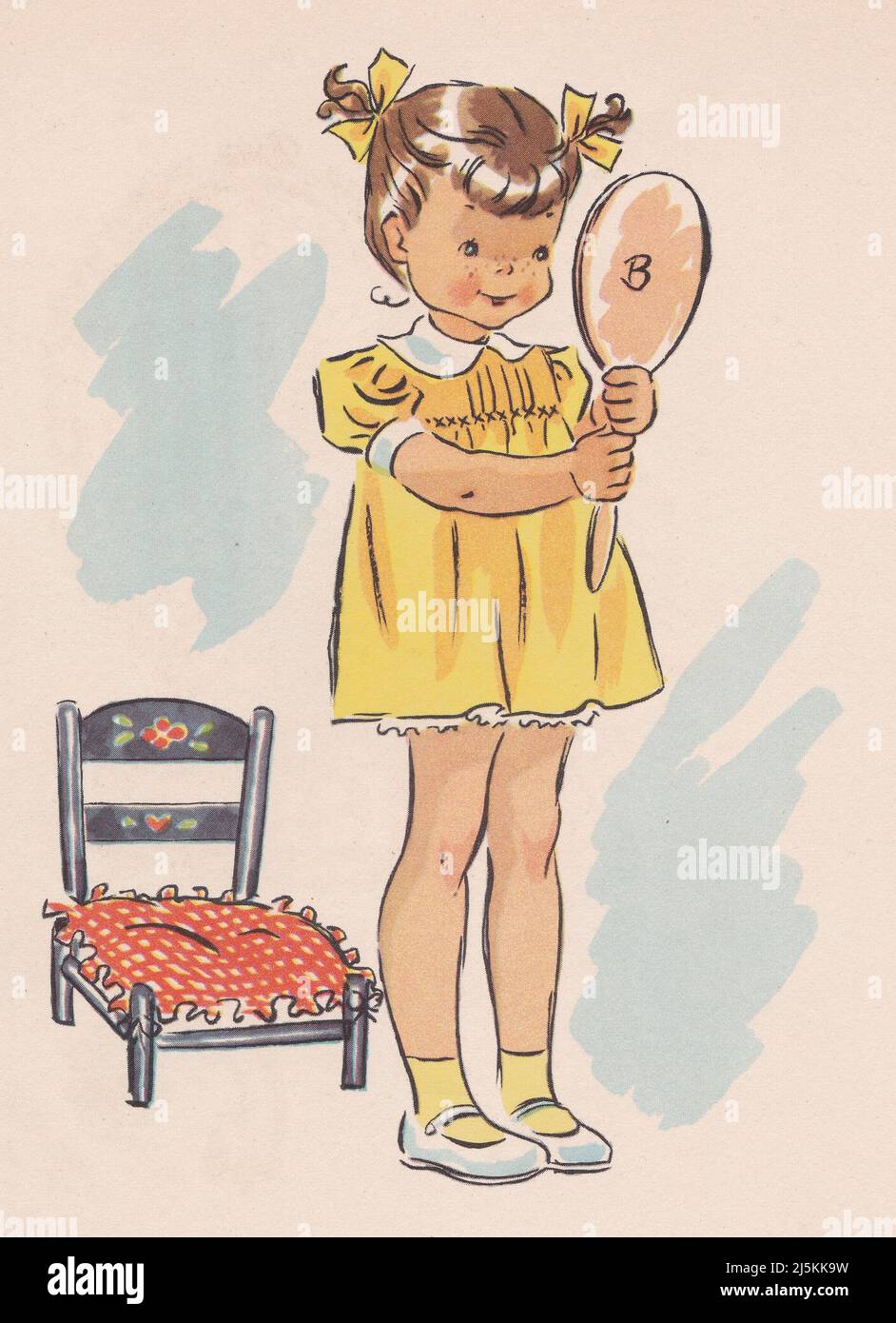 Vintage illustration Mrs. Brown's Little Red House Stock Photo - Alamy