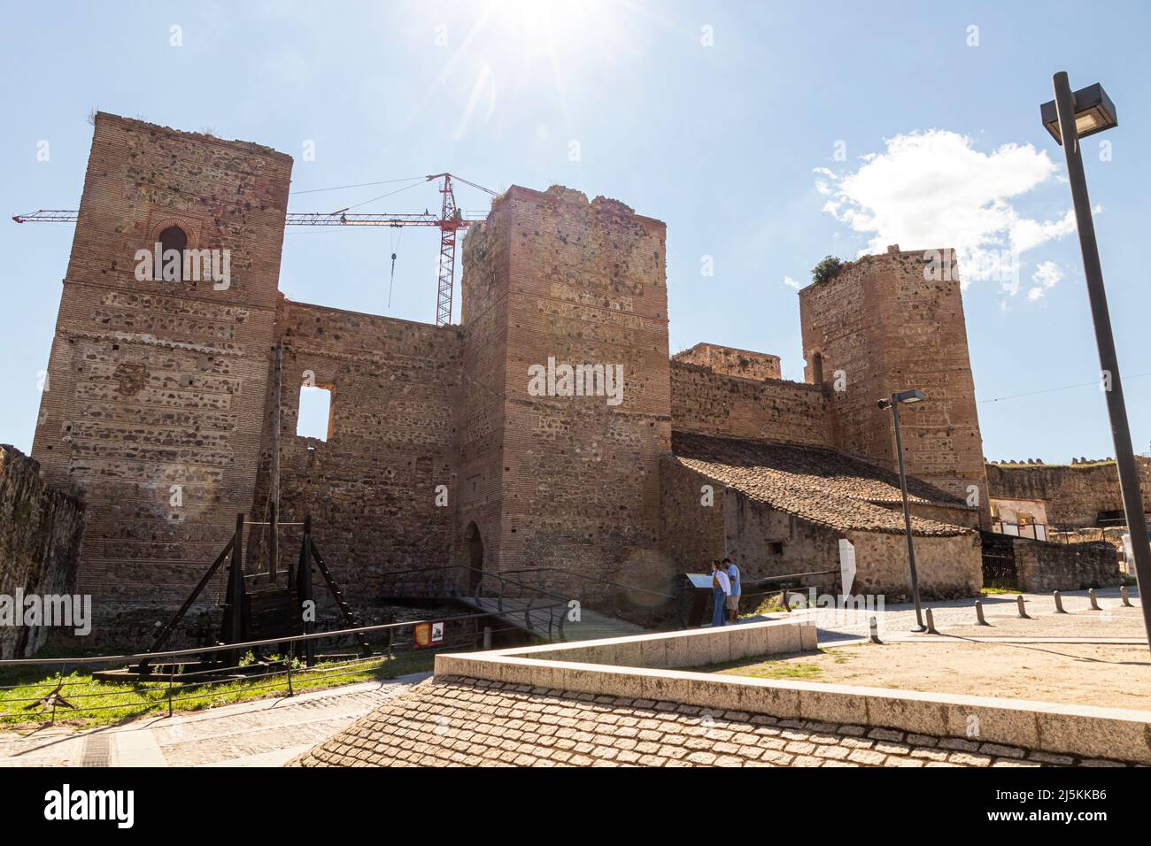 Buitrago del Lozoya, Spain. Walls, ramparts and towers of the Mendoza ...