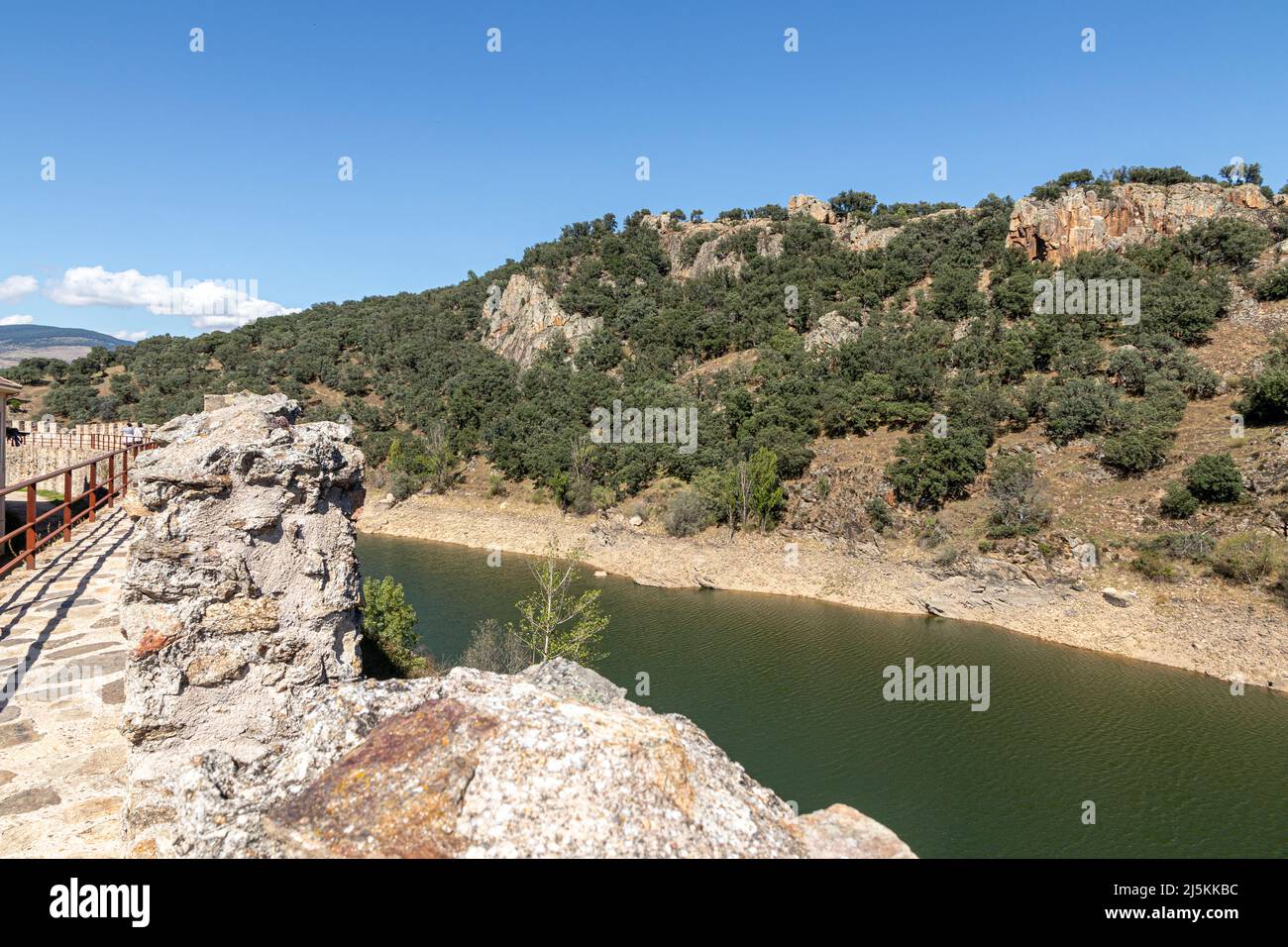 Buitrago del Lozoya, Spain. The Lozoya river, as seen from the city ...