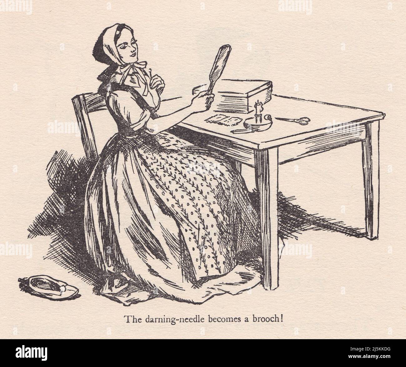 Vintage illustration from Stories from Hans Andersen - The Darning ...