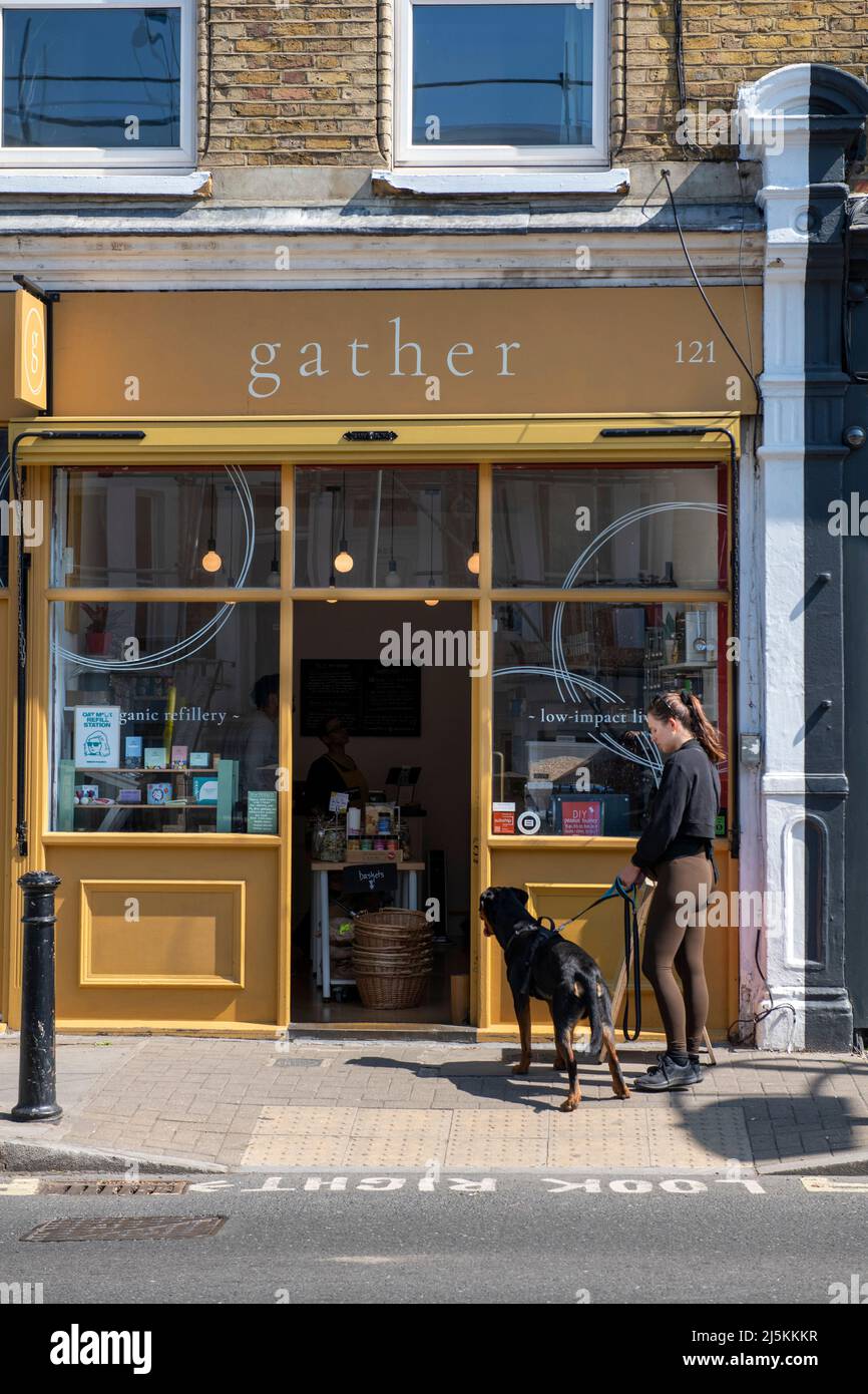 Dog walkers in Bellenden road Peckham London Stock Photo - Alamy