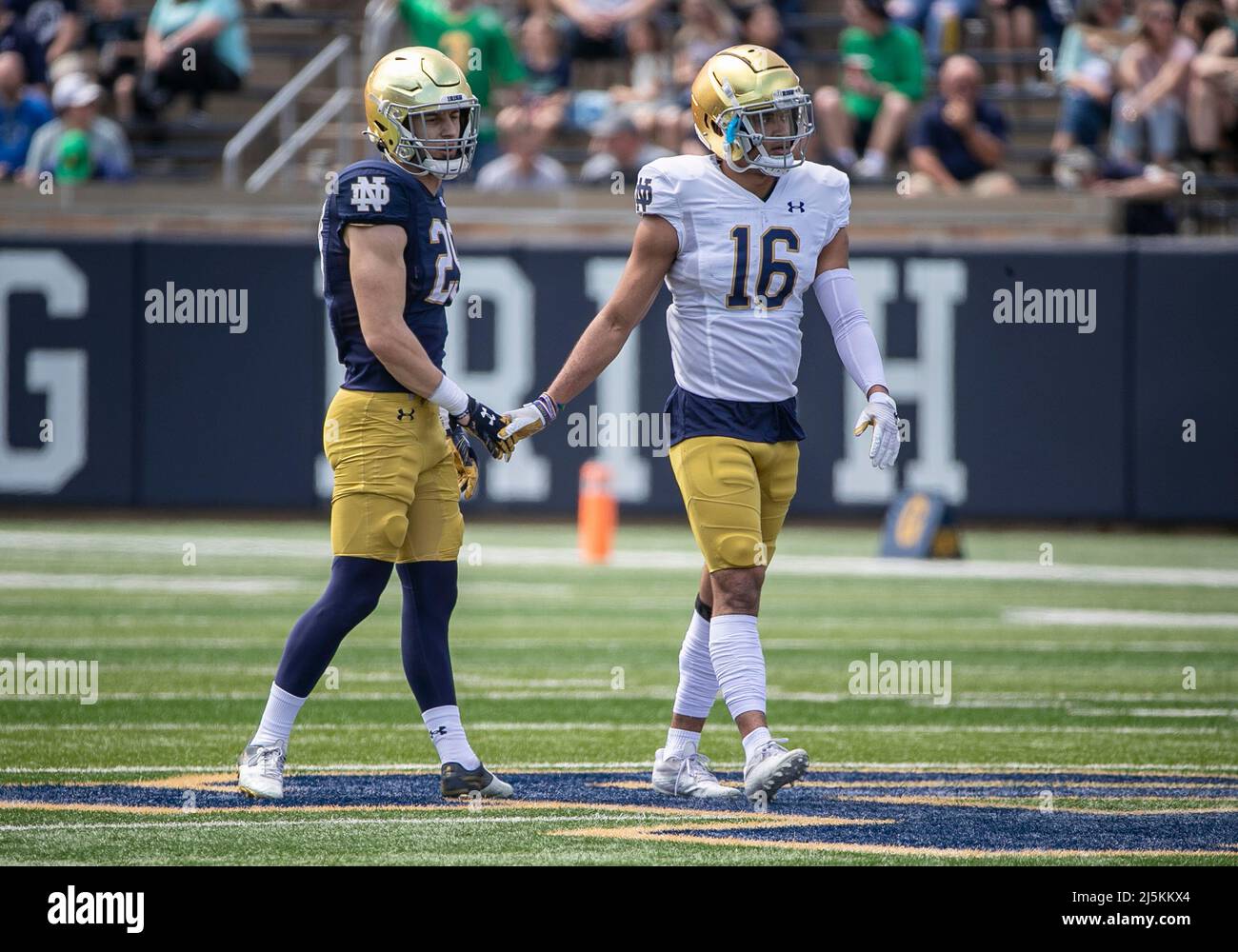 South Bend, Indiana, USA. 23rd Apr, 2022. Notre Dame wide receiver Matt ...
