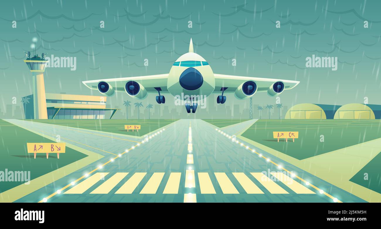 Cockpit view storm Stock Vector Images - Alamy
