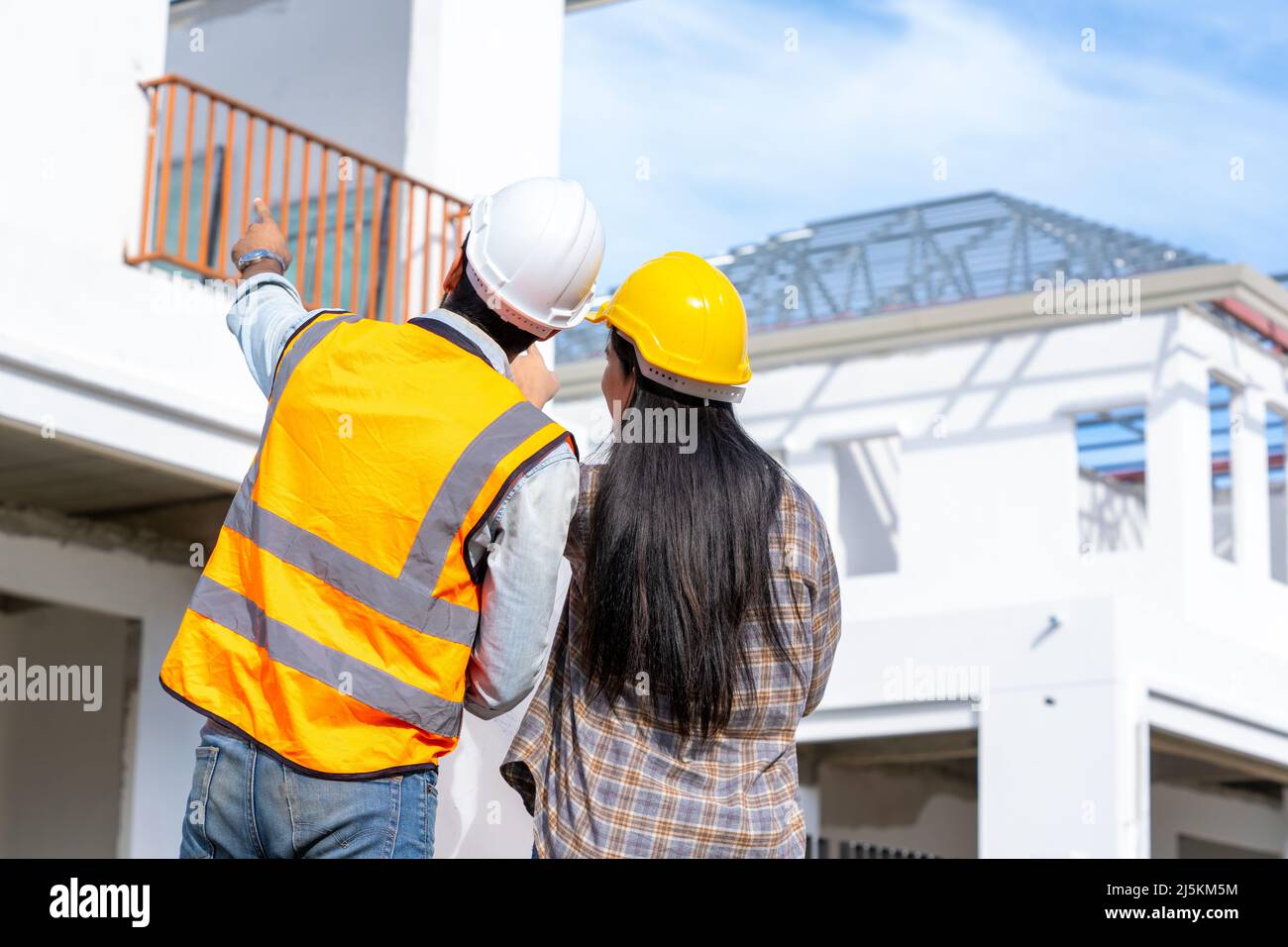 Engineer team work planning in construction site,Construction ...