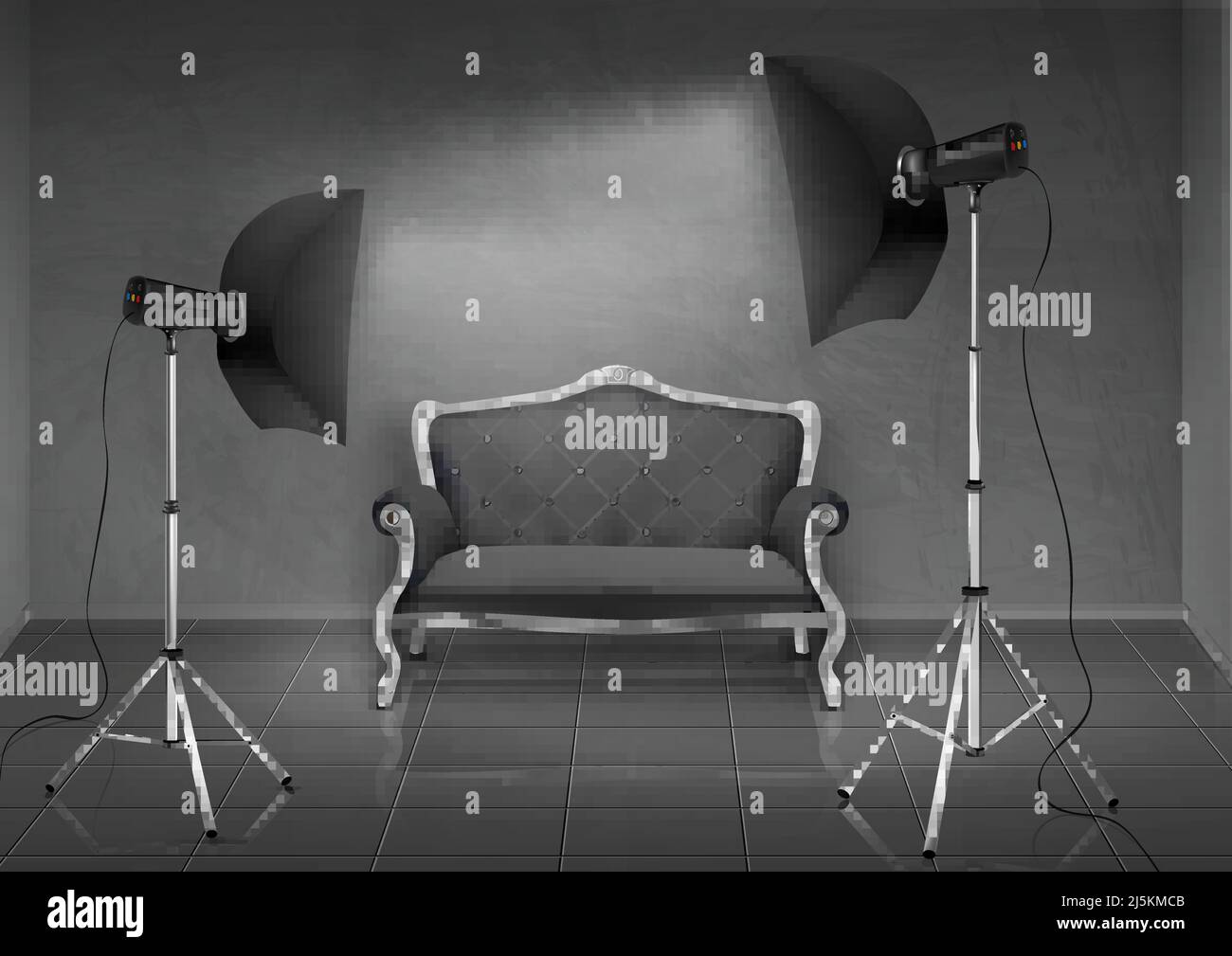Photostudio model couch Stock Vector Images - Alamy