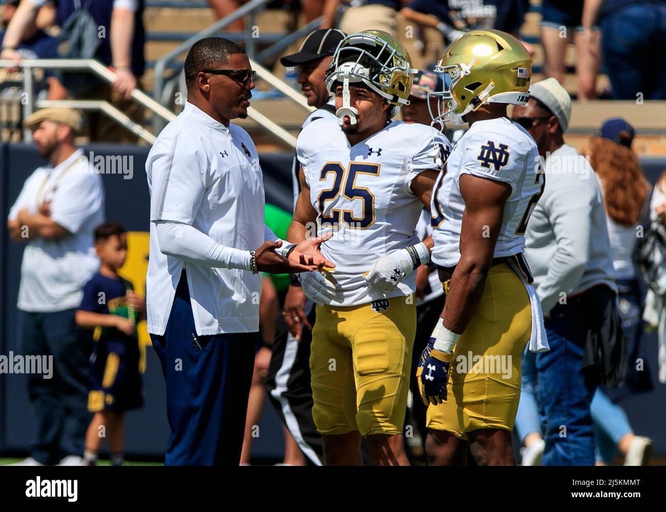 April 23, 2022: Notre Dame running backs coach Deland McCullough, Notre ...