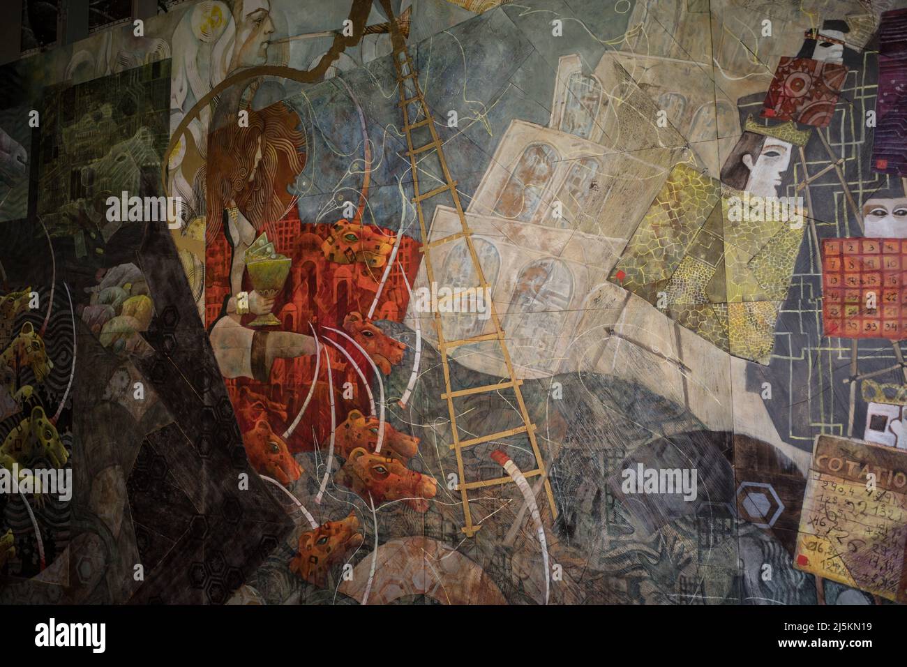 MURAL DEPICTING THE APOCALYPSE IN THE COLLEGIATE CHURCH OF ST ÉMILION ...