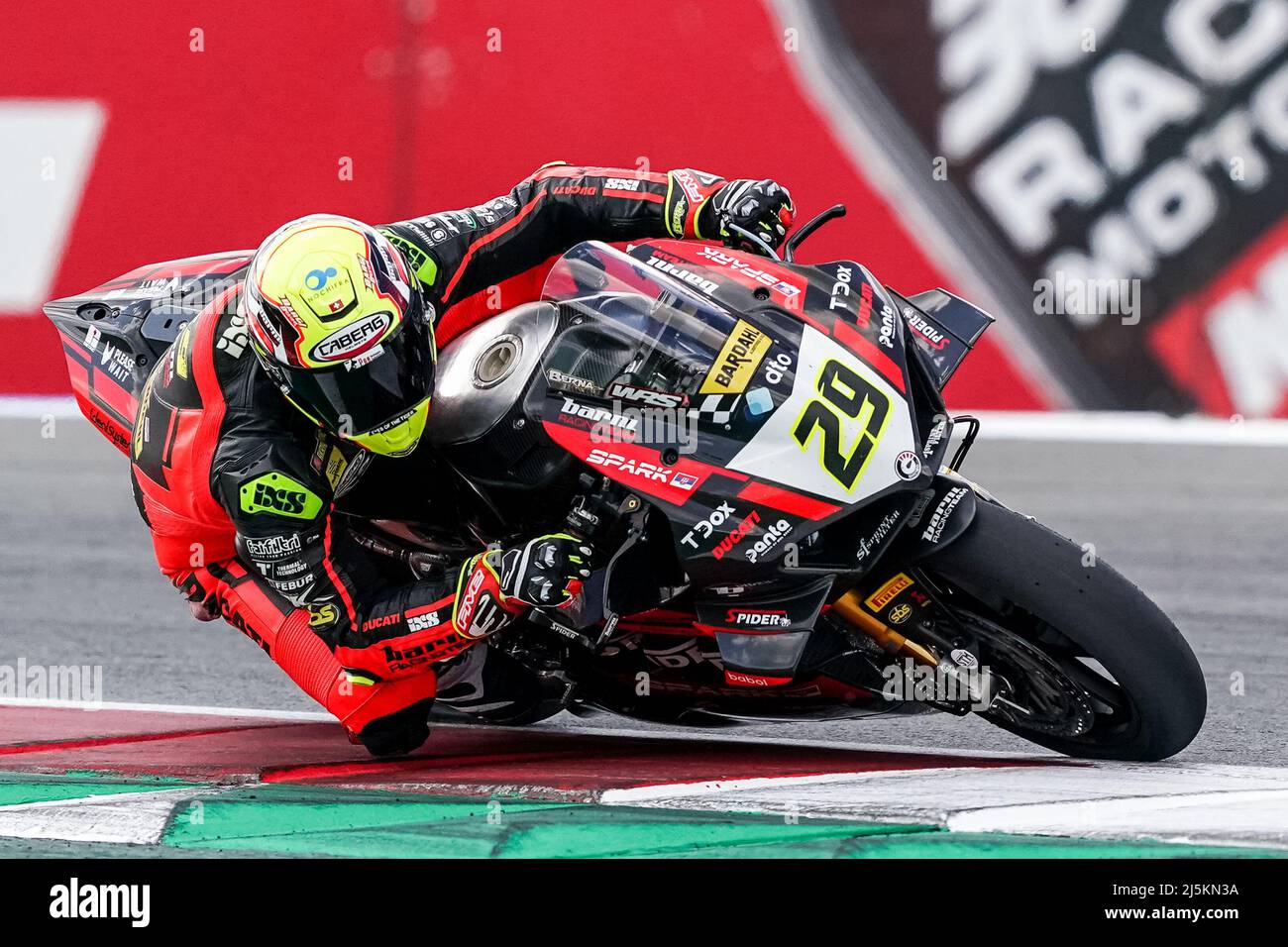 ASSEN, NETHERLANDS - APRIL 24: Luca Bernardi of San Marino rides during the FIM Superbike World ...