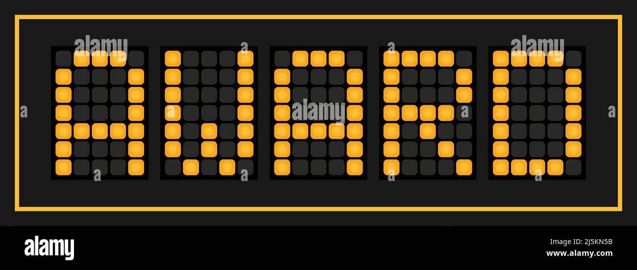 Orange color led in word award on black background Stock Vector Image ...