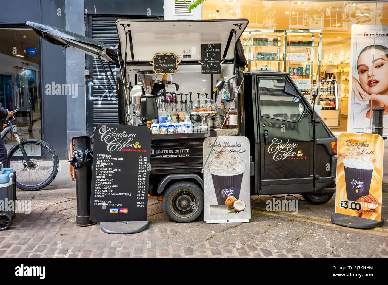Norwich, Norfolk, UK – April 24 2022. The mobile coffee and hot drink ...