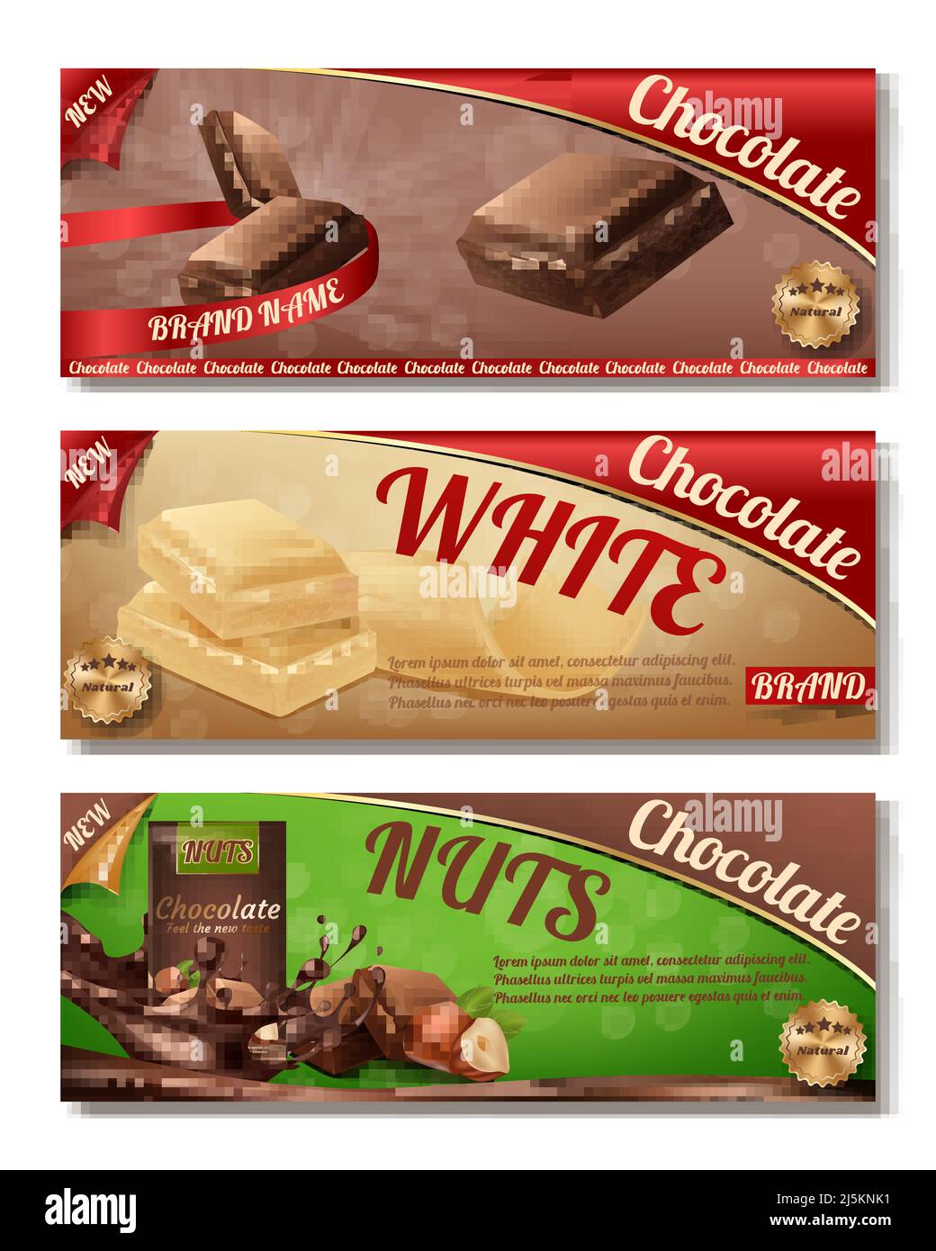 Gold chocolate package Stock Vector Images - Alamy