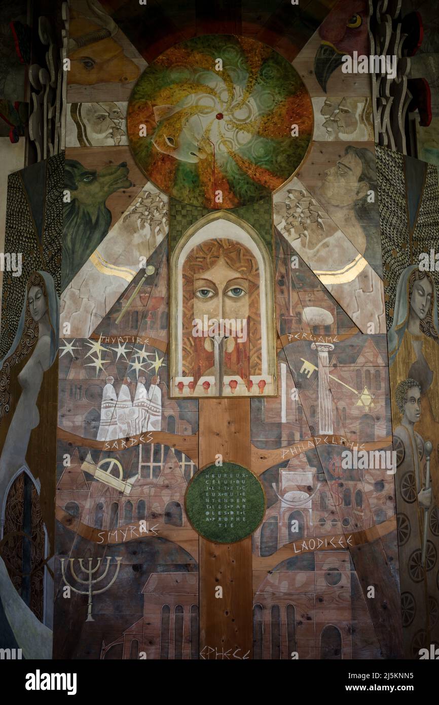 MURAL DEPICTING THE APOCALYPSE IN THE COLLEGIATE CHURCH OF ST ÉMILION ...