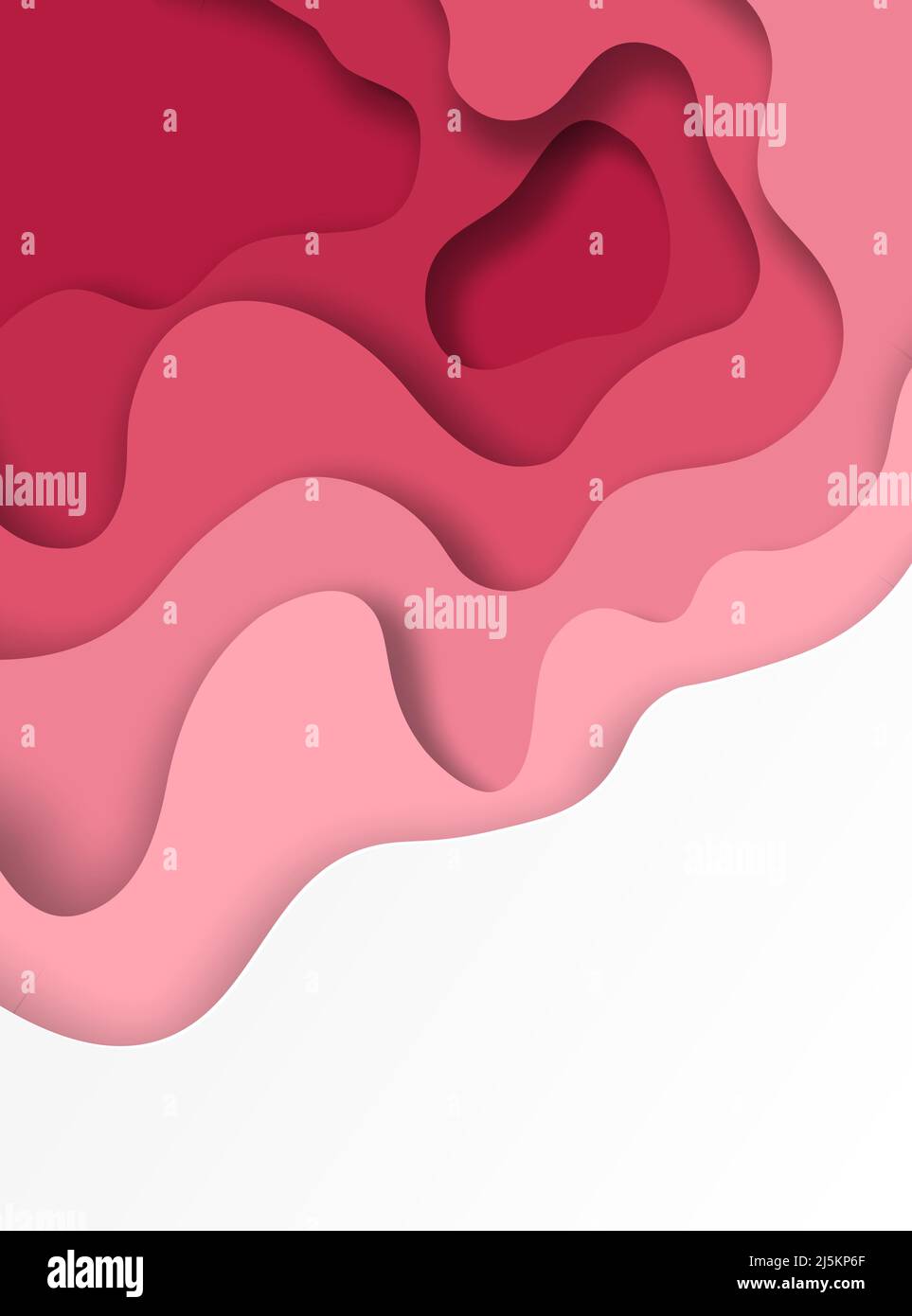 Red paper carving shapes. Abstract cutout background Stock Vector Image ...