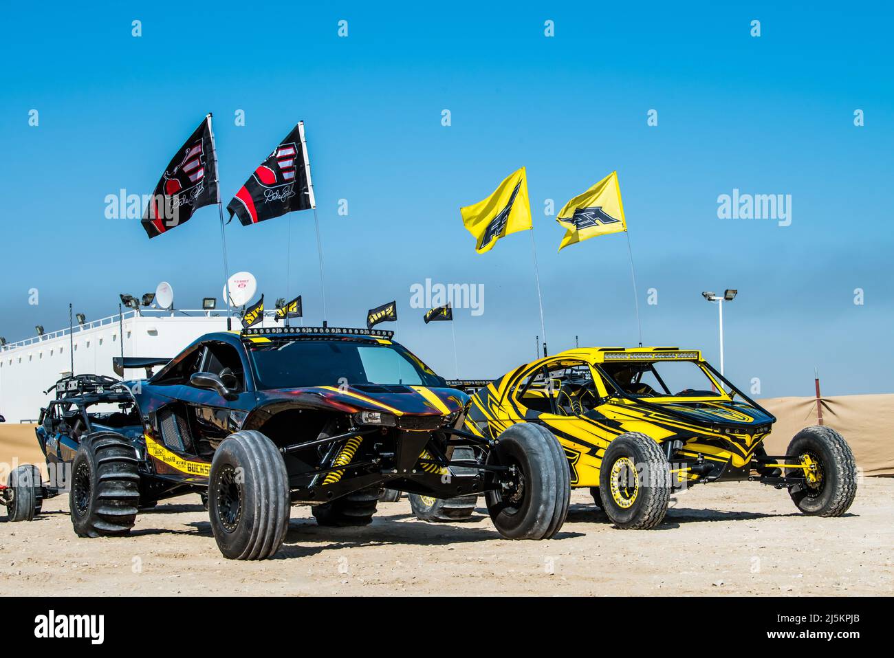Doha, Qatar- April 22,2022: Off road buggy car in the sand dunes of the ...