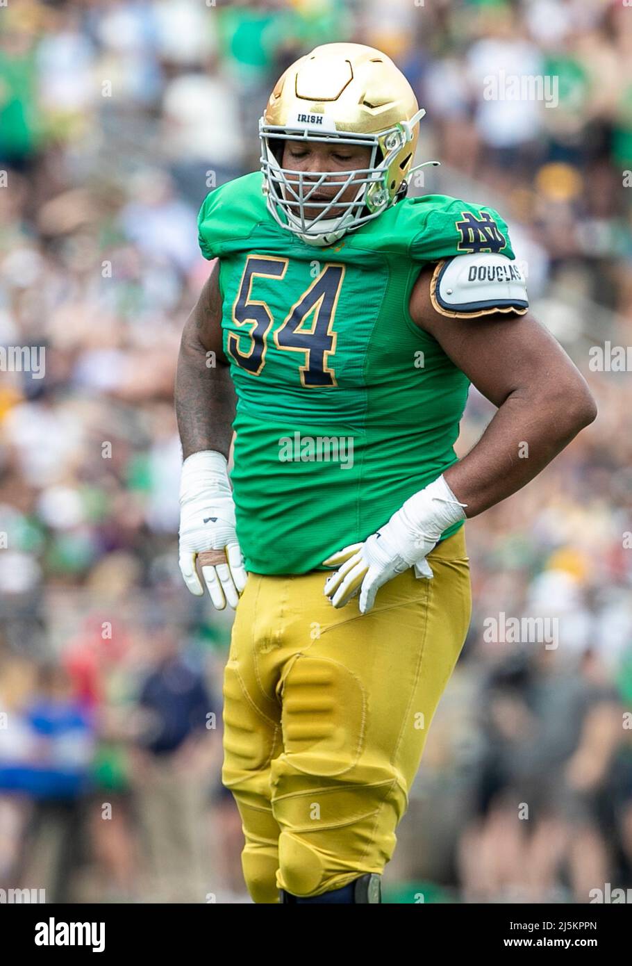 April 23, 2022: Notre Dame offensive lineman Blake Fisher (54) during ...
