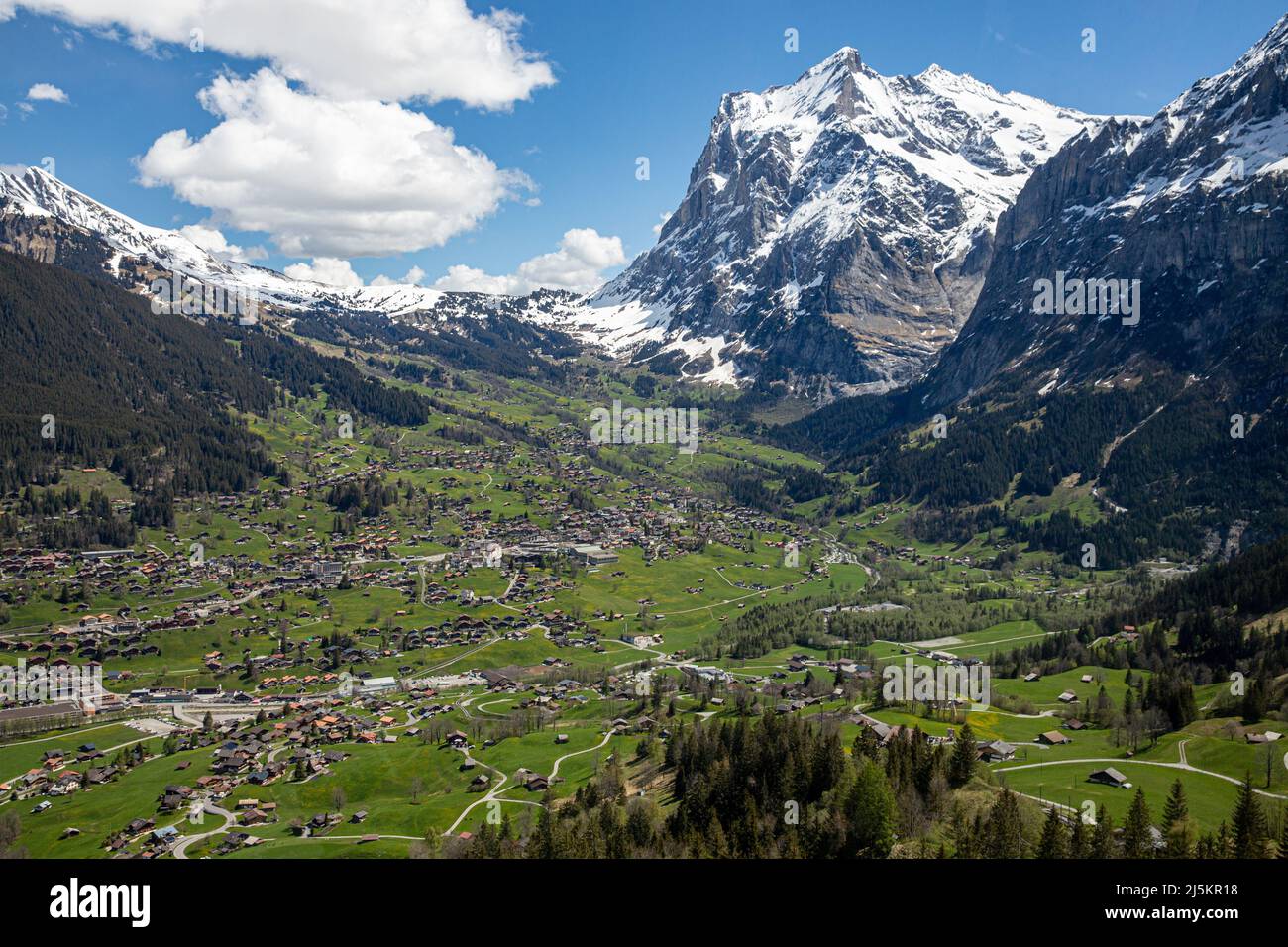 The town of Grindelwald Stock Photo - Alamy