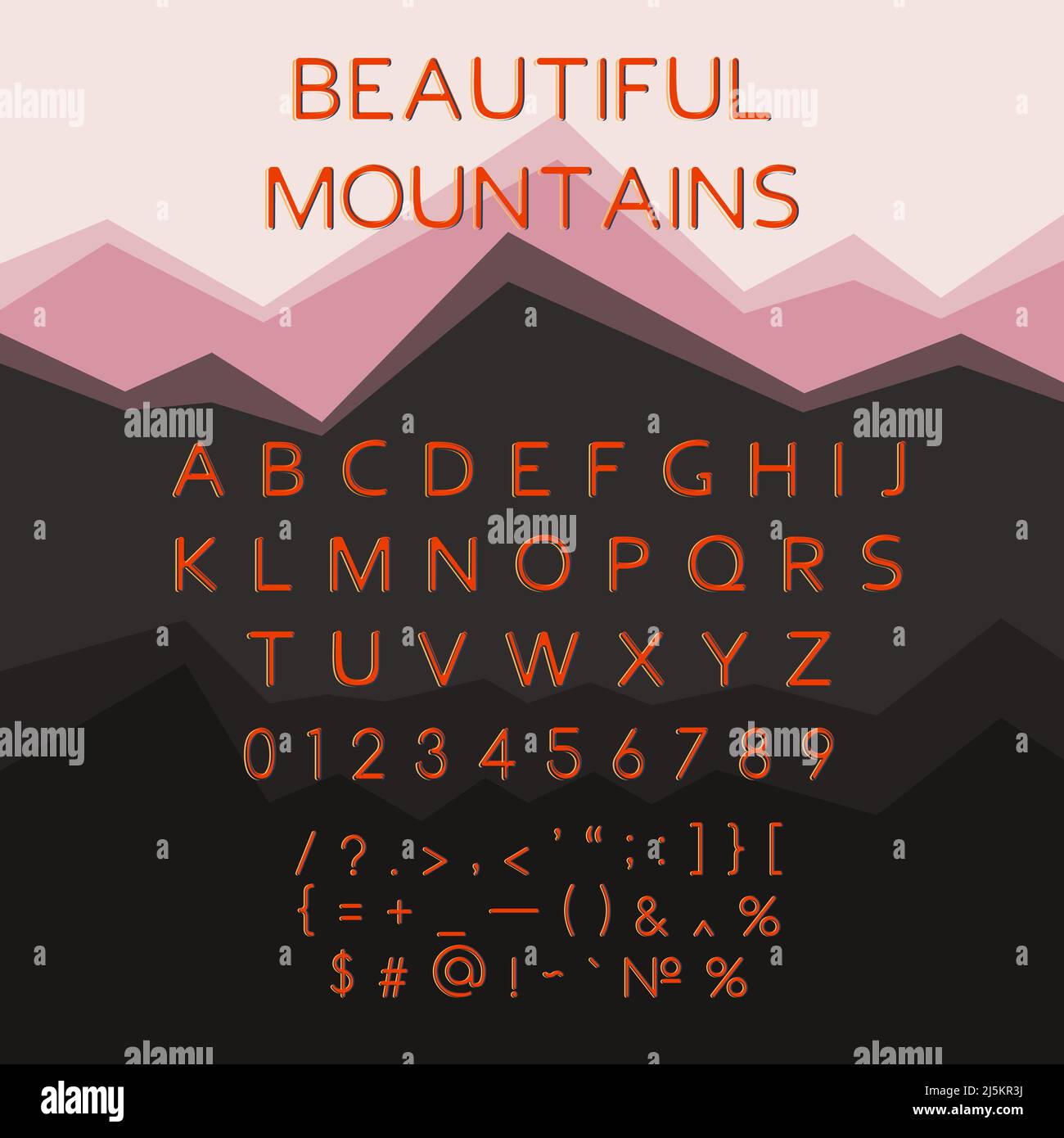 Vector latin alphabet letters, multicolor objects with special symbols ...