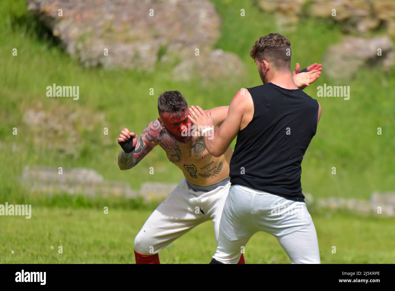 Harpastum historical football match during celebration of Rome's ...