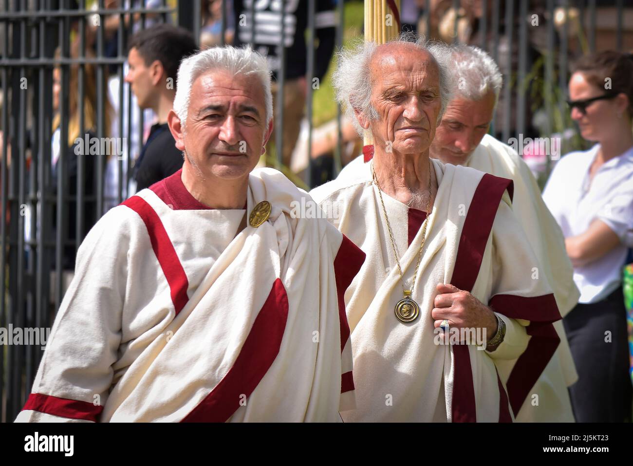 Harpastum historical football match during celebration of Rome's ...