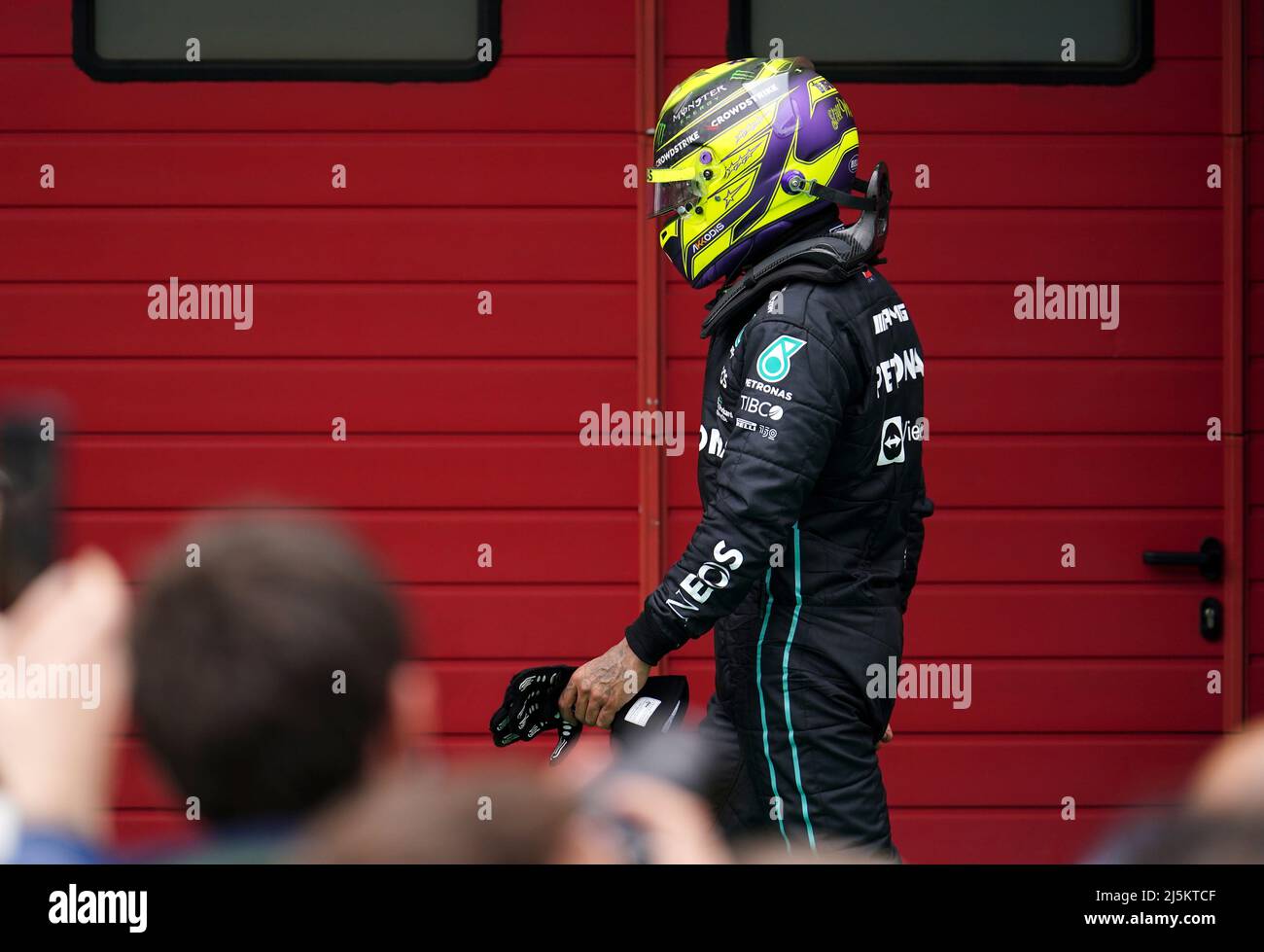 Mercedes' Lewis Hamilton after the Emilia Romagna Grand Prix at the ...