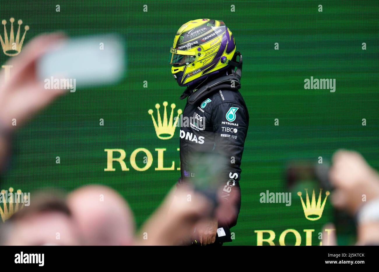 Mercedes' Lewis Hamilton after the Emilia Romagna Grand Prix at the ...