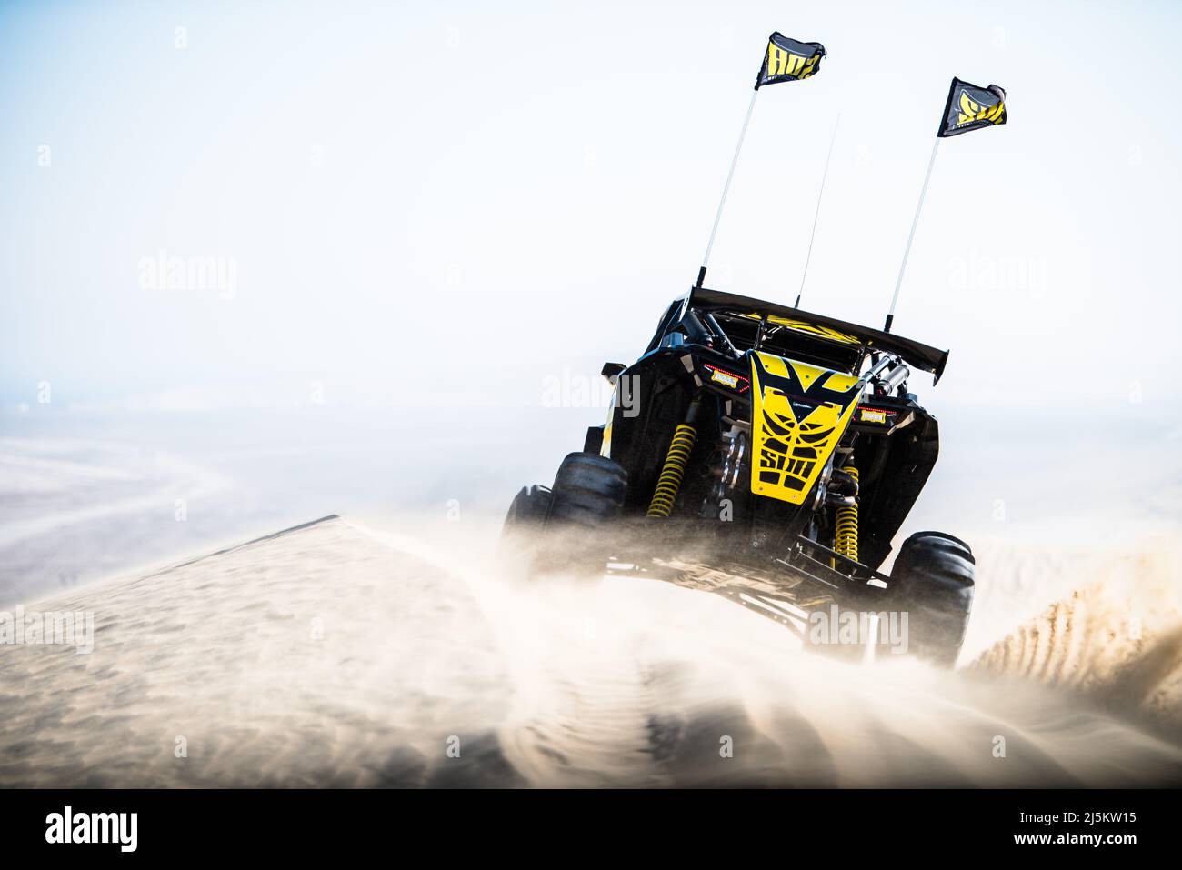 Doha, Qatar- April 22,2022: Off road buggy car in the sand dunes of the ...