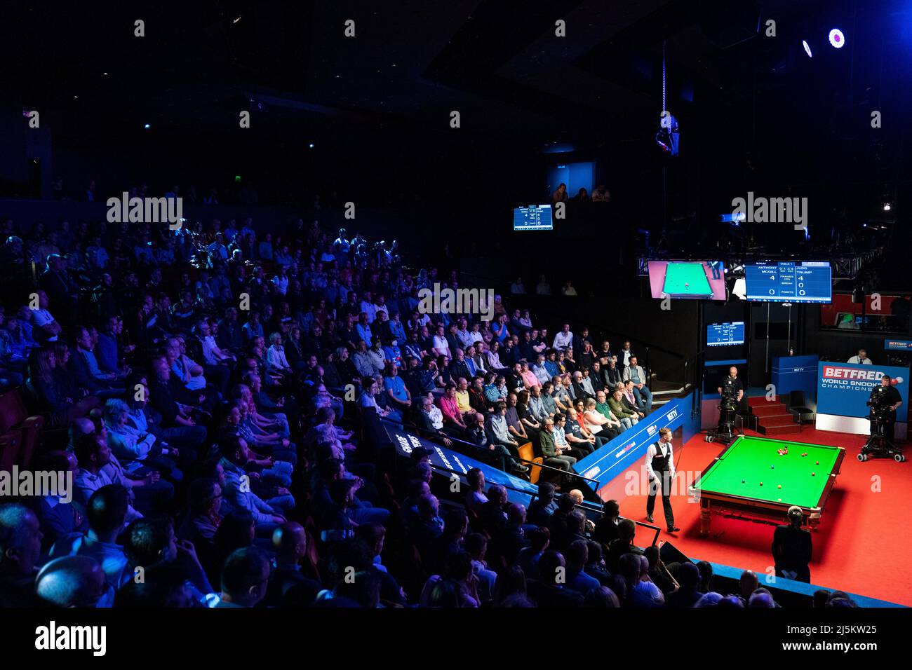A general view during day nine of the Betfred World Snooker ...
