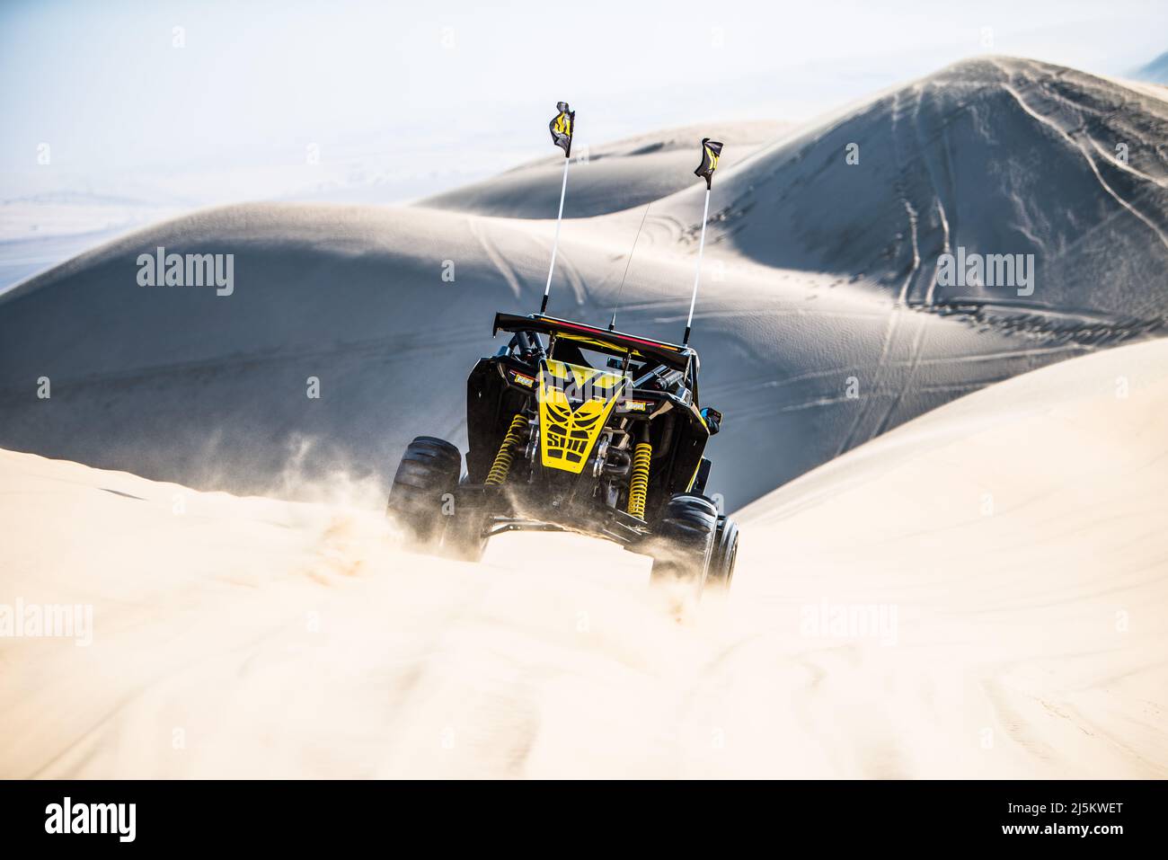 Doha, Qatar- April 22,2022: Off road buggy car in the sand dunes of the ...