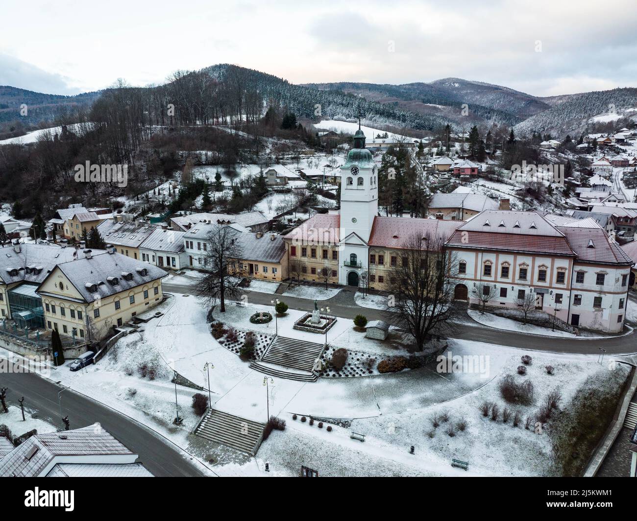 Aerial view of the town of Gelnica in Slovakia Stock Photo - Alamy
