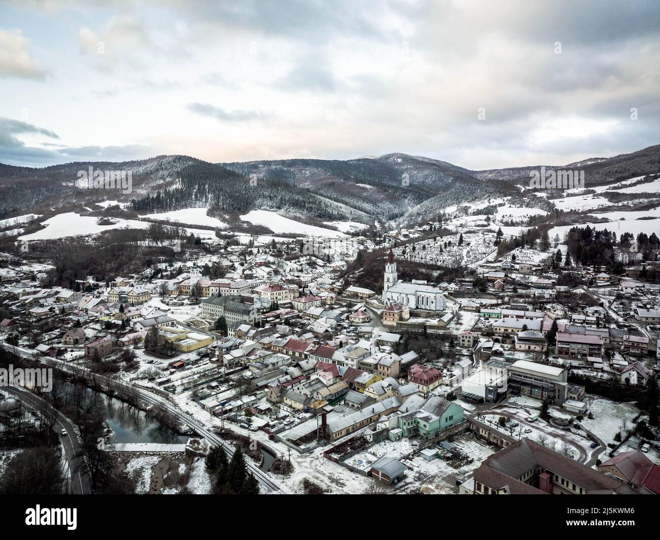 Aerial view of the town of Gelnica in Slovakia Stock Photo - Alamy