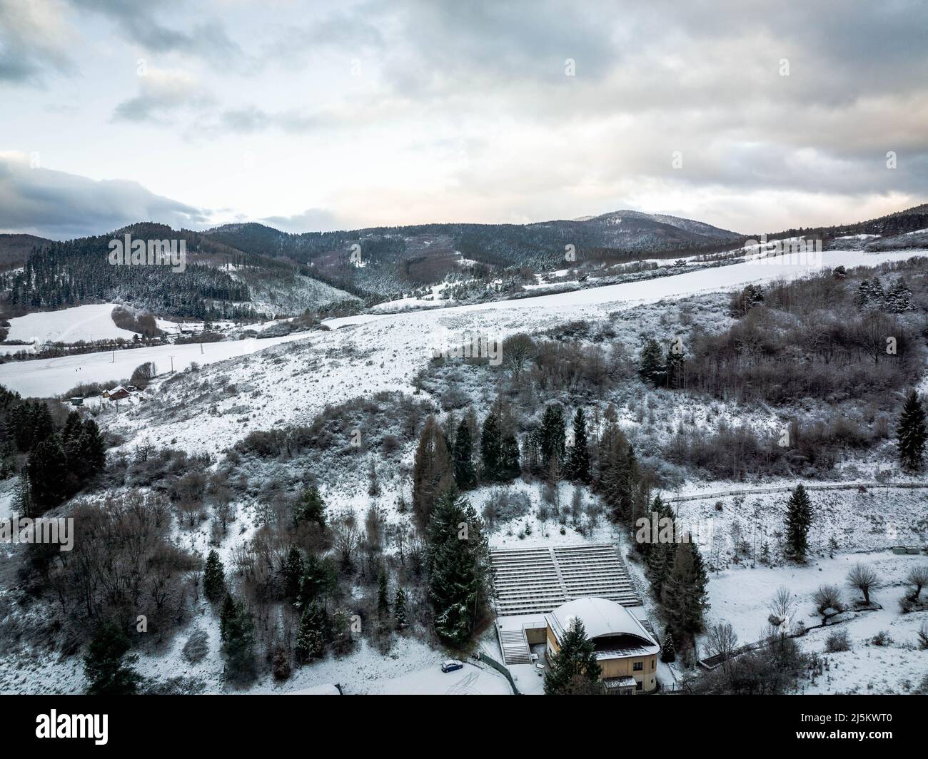 Aerial view of the town of Gelnica in Slovakia Stock Photo - Alamy
