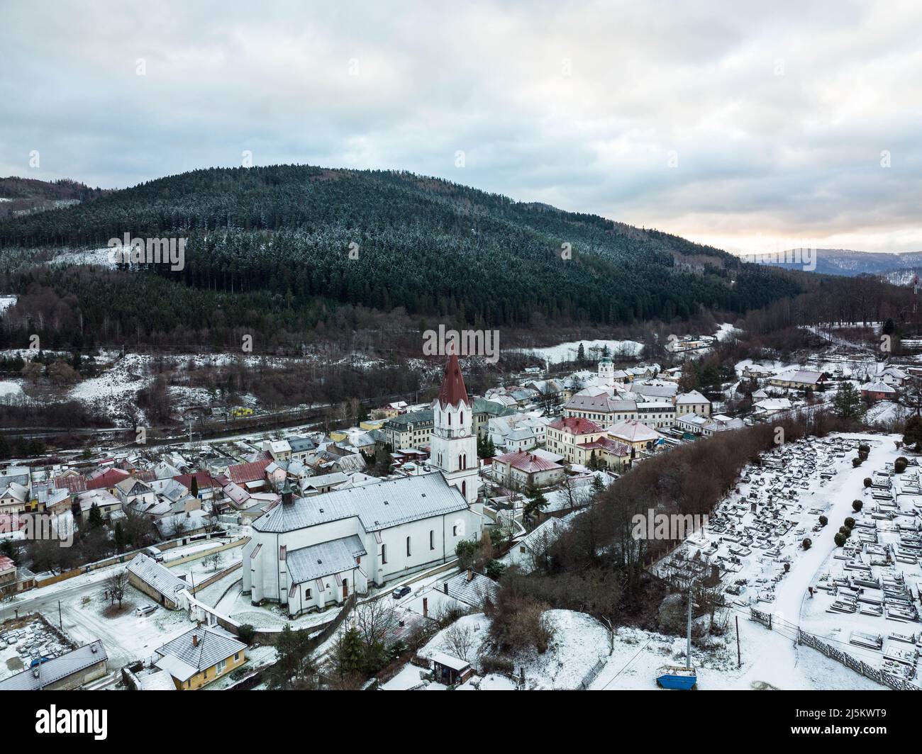 Aerial view of the town of Gelnica in Slovakia Stock Photo - Alamy